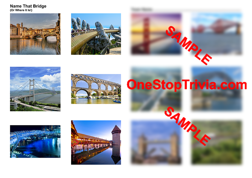 Pre-Prepared Quizzes Ready To Use - One Stop Trivia