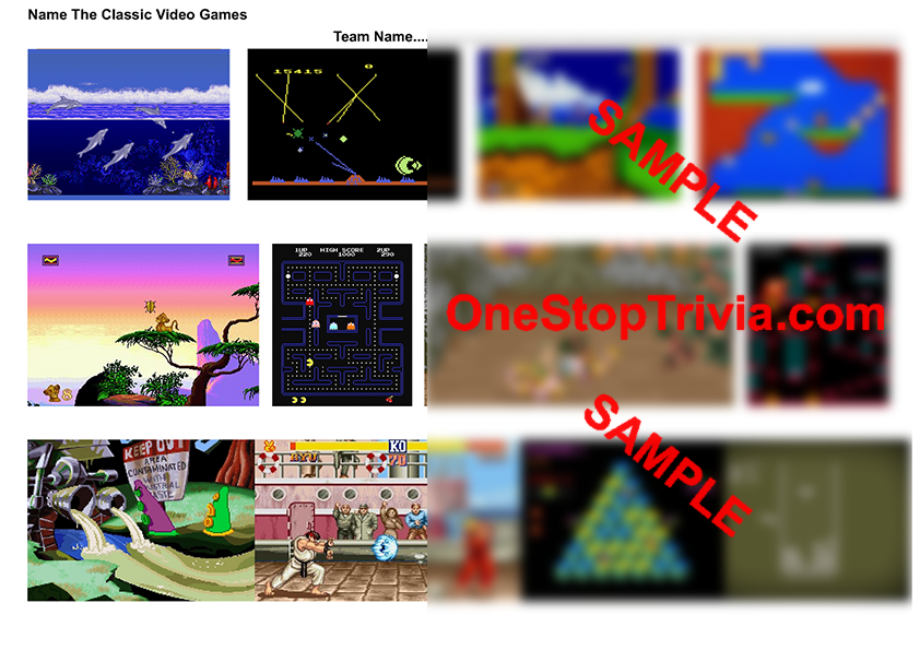 Pre-Prepared Quizzes Ready To Use - One Stop Trivia