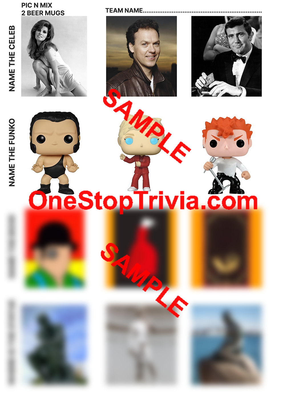 Pre-Prepared Quizzes Ready To Use - One Stop Trivia